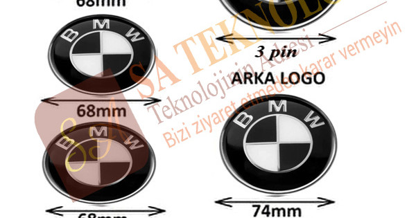 Bmw F30 logo seti (Siyah-Beyaz)