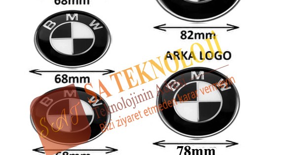 Bmw E39 kasa uyumlu logo seti 7 parça(Siyah Beyaz 51148132375-51148203864)